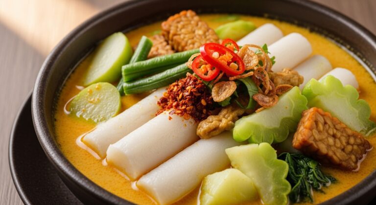 Lontong Sayur Lodeh Recipe - Indonesian Vegetable Stew - Lumina Recipes